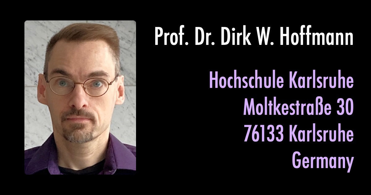 Prof. Dr. Dirk W. Hoffmann